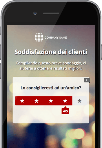 Questionario di Gradimento | Customer Satisfaction | Survio.com