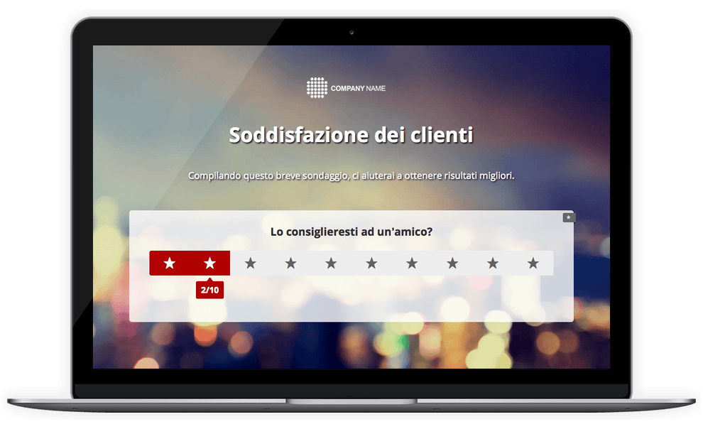 Questionario di Gradimento | Customer Satisfaction | Survio.com